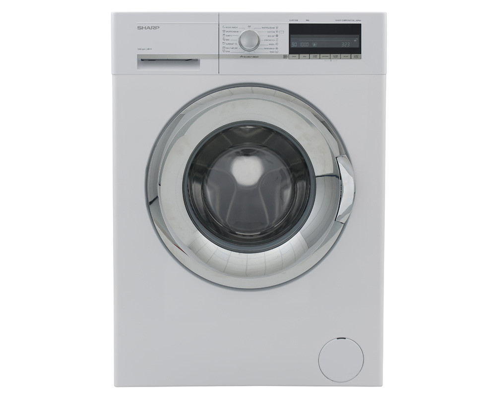 Sharp Front Loading Washing Machine, 7Kg, Digital Display, White, ES ...
