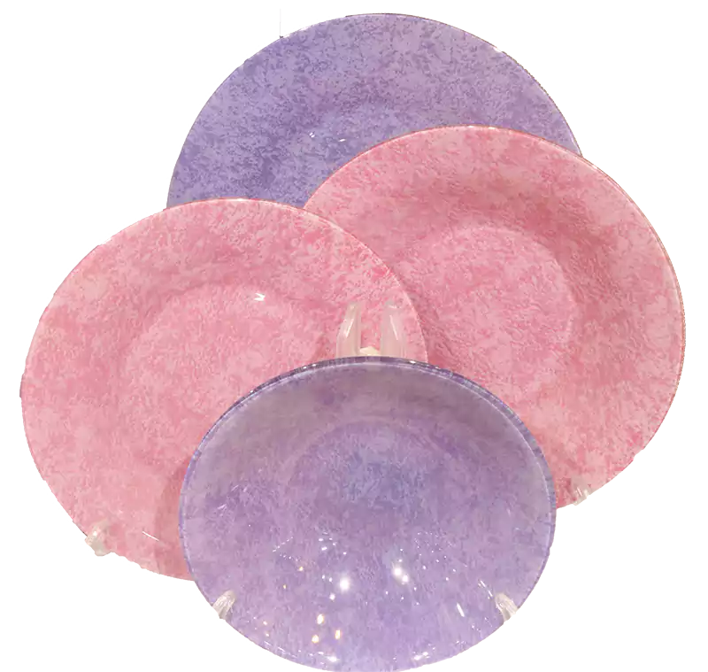 Luminarc set 24 pieces pink UAE 4726 Elghazawy Shop