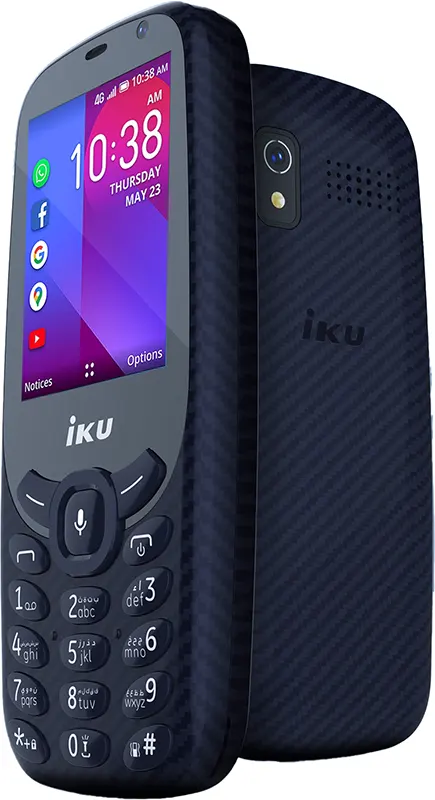 IKU V400 Dual SIM Mobile, 4GB Internal Memory, 512MB RAM, 4G LTE network, Blue Elghazawy Shop