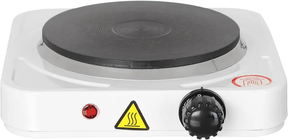 Hot Plate Slab Electric & Gas Hob, 1 Burner, 1000 Watt, White, JX-1010A ...