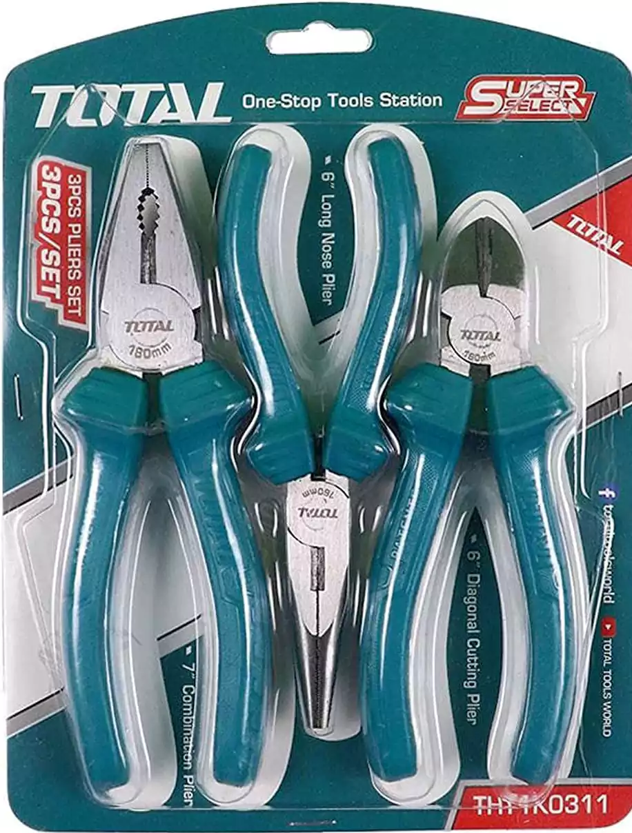 Total Pliers Set, 7 Inch, 3 Pieces, THT1K0311 Elghazawy Shop