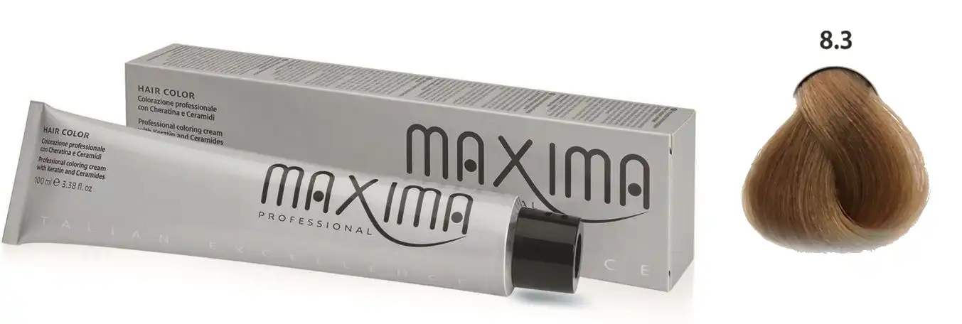maxima hair dye color 8.3 light golden blond 100ml Elghazawy Shop