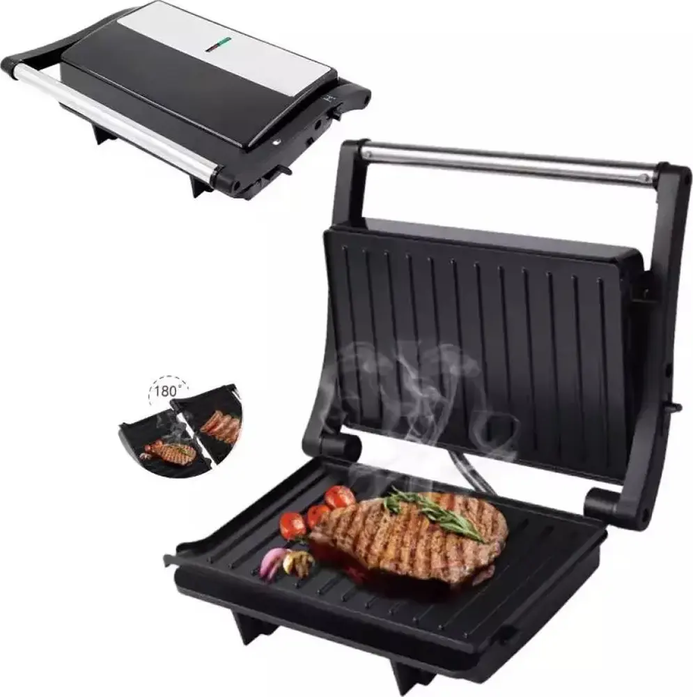 RAF Electric Grill, 1000 Watt, Silver, RAF-R240 Elghazawy Shop