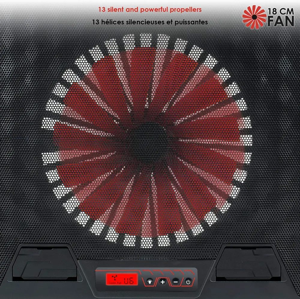 GigaMax Plus 2040 Laptop Cooling Fan, 1 Fan, Support Up to 17.3 Inch ...