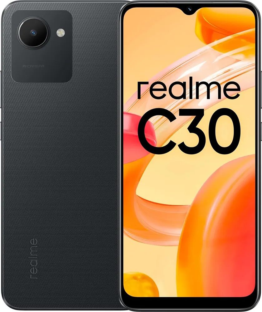 Realme C30 Dual Sim Mobile, 32 GB Memory, 2 GB RAM, 4G LTE, Black ...