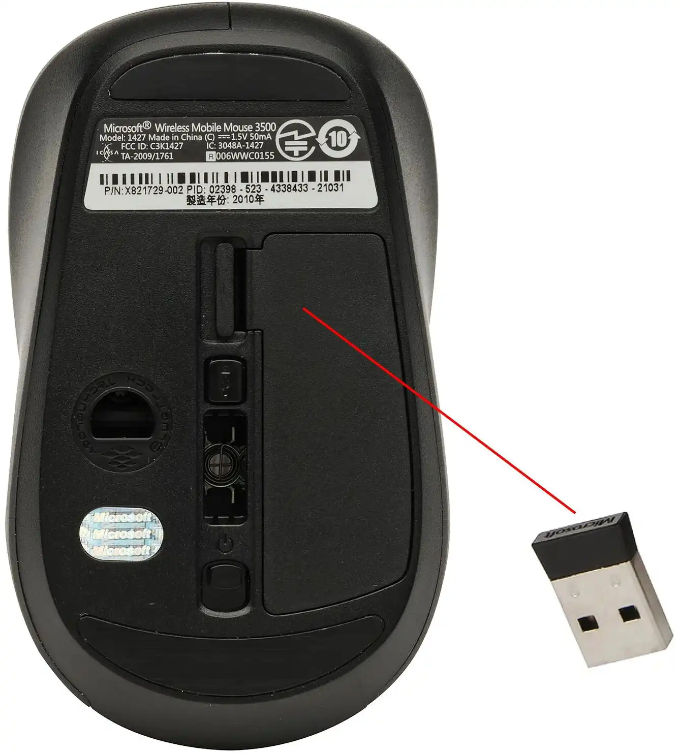 Microsoft Wireless Mouse 3500, 1000 DPI, Black, MO659 Elghazawy Shop