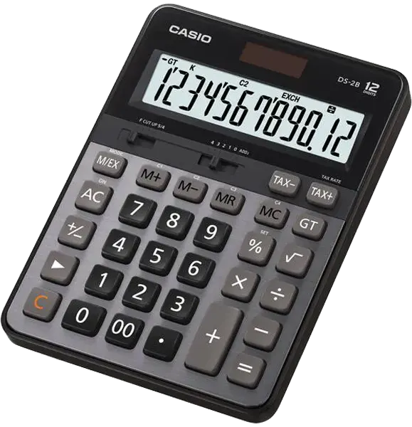 Casio Desktop Calculator, 12 Digits, Black, DS-2B Elghazawy Shop