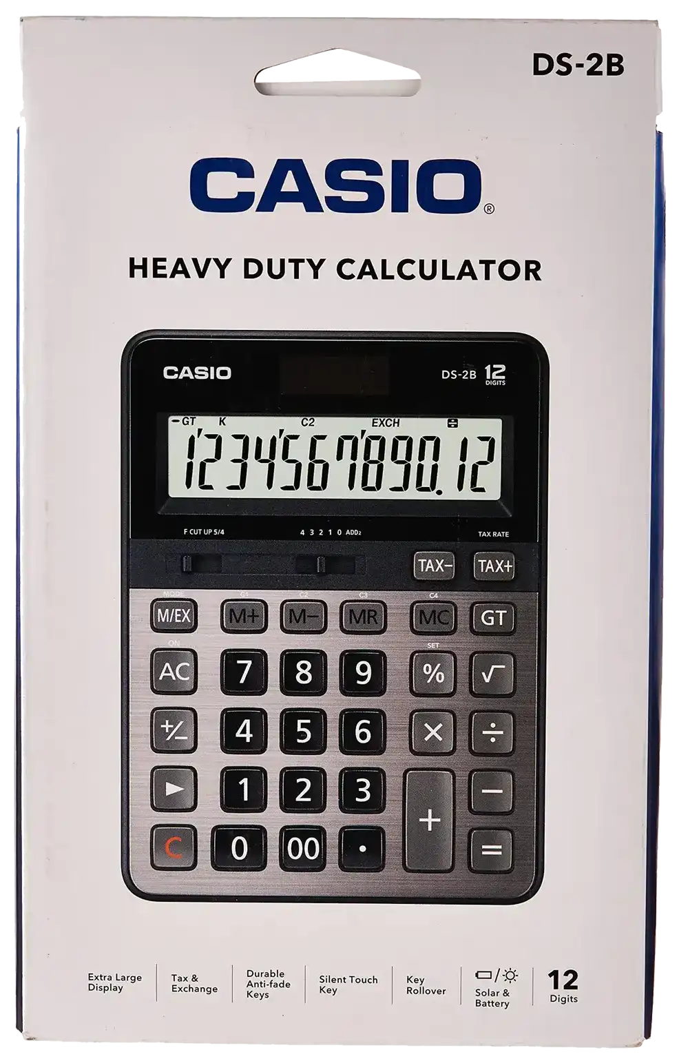 Casio Desktop Calculator, 12 Digits, Black, DS-2B Elghazawy Shop