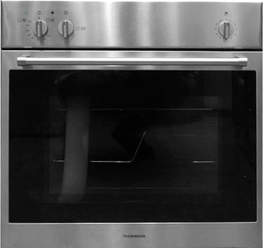 Thomson Built-in Oven 60cm, 75L, Gas, Grill, Fan, Black*Silver, TO6GGV ...