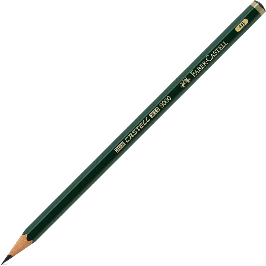 Faber-Castell 9000 Graphite Pencil 6B, Assorted Colors Elghazawy Shop