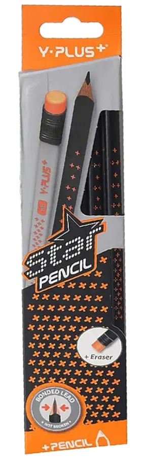 Y-Plus Star Pencil Set with Eraser Tip 12 Pieces HB, Colors Elghazawy Shop