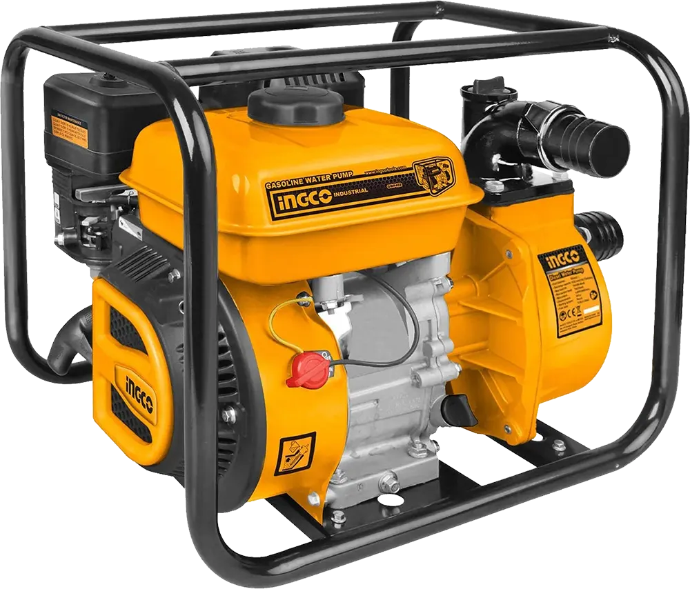 INGCO Gasoline Water Pump 2 Inch, Tank 3.6 L, Yellow, GWP202 Elghazawy Shop