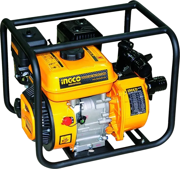 INGCO Gasoline Water Pump 2 Inch, Tank 3.6 L, Yellow, GWP202 Elghazawy Shop
