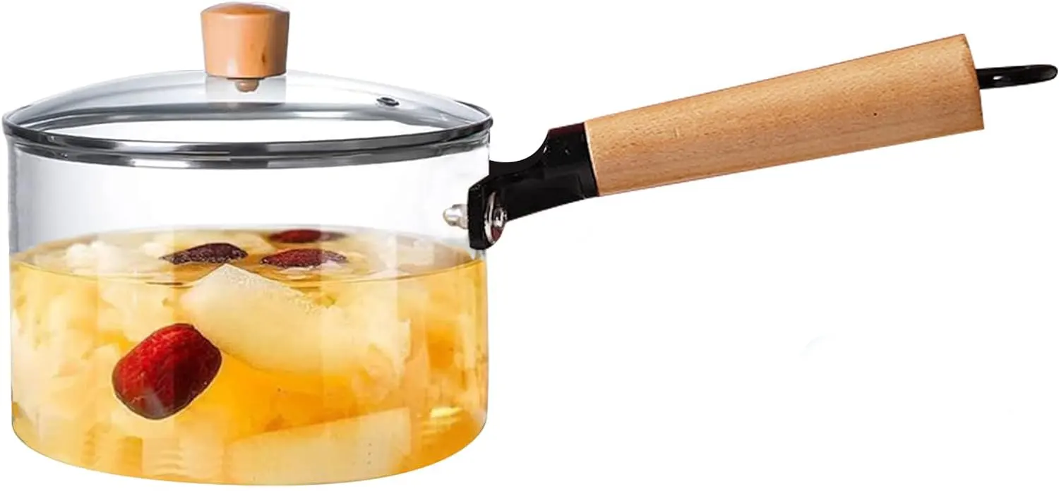 Pyrex glass pot with handle Elghazawy Shop