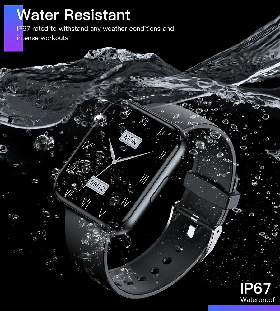 Choetech Smart Watch , 1.91" HD Touch Screen, Silicone Strap ...