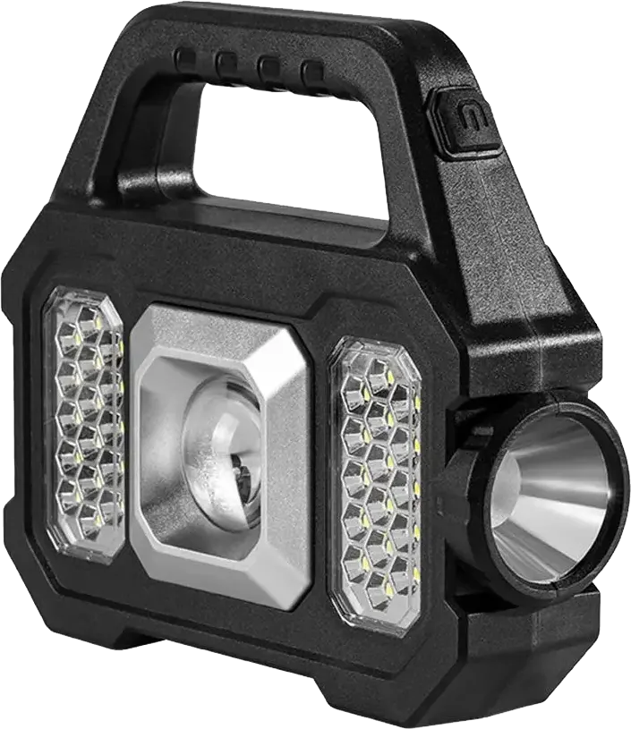 Portable Rechargeable Emergency Flashlight YD, Solar Powered, Black, YD ...