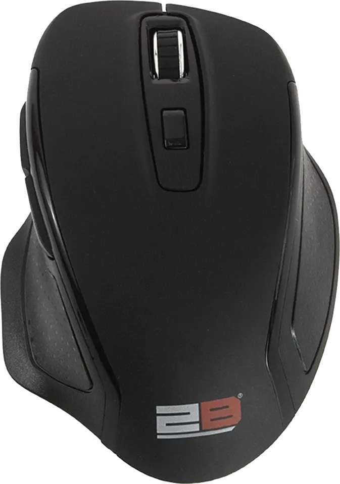 Wireless Mouse 2B , 1000dpi, Bluetooth 2.4GHz, Black, MO306 Elghazawy Shop