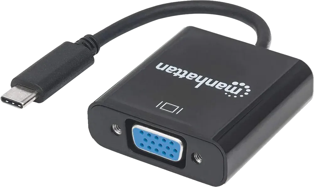 Manhattan USB-C to VGA Converter, Black, CV295 Elghazawy Shop