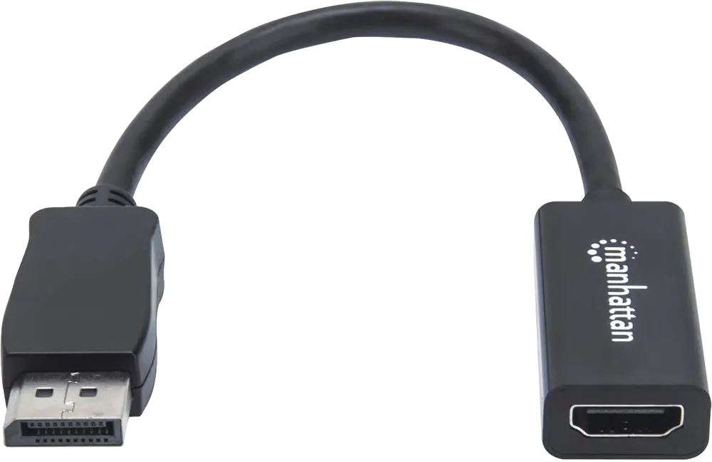 Manhattan 1080p Passive DisplayPort to HDMI Converter, 15cm, Black ...
