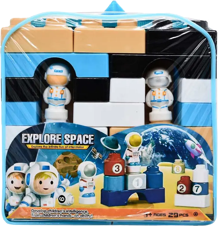Spaceman Building Blocks for Kids 29 Pieces, Multiple Colors Elghazawy Shop