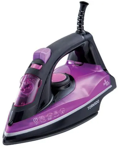 Tornado Steam Garment Iron, 2100 Watt, Ceramic Base, Purple, TST-2100N Elghazawy Shop