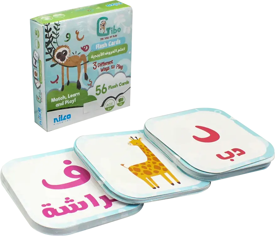 Nilco Gibo Flash Card Learn The Arabic Alphabet Cards Game Elghazawy Shop