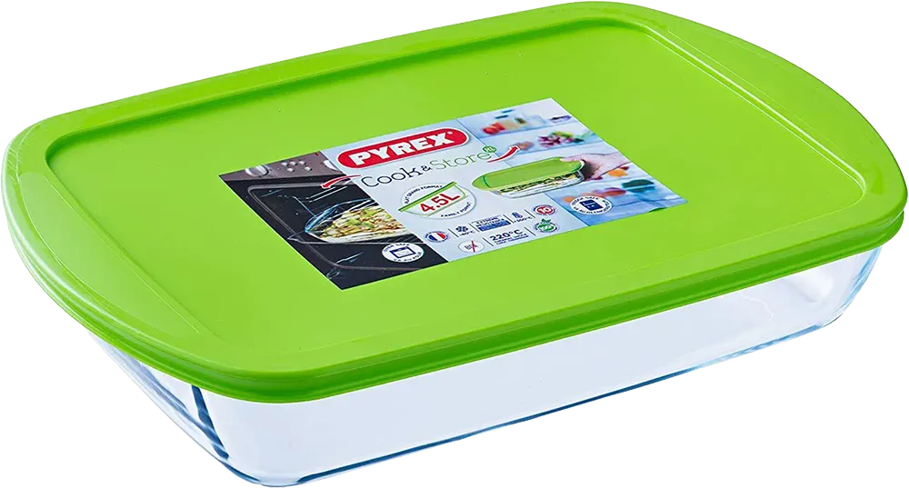 Pyrex Rectangular Casserole, 4.5 Litres, 40*27 Cm, Transparent ...