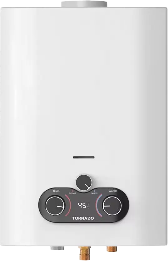 Tornado Gas Water Heater 10 Liter, Digital, Tube Gas, White , GHE ...