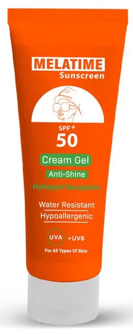 واقي شمس ميلاتيم ، عامل حماية من الشمس 50+، مناسب لجميع أنواع البشرة، 120 مل ، جل كريم الغزاوي