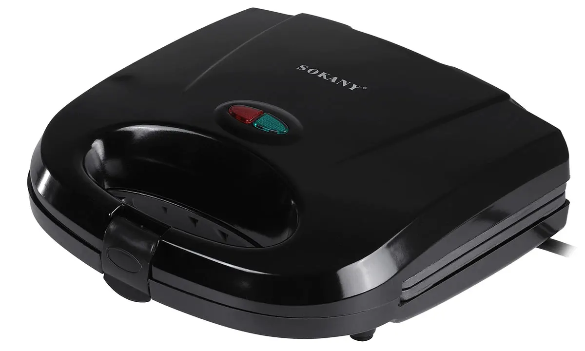 Sokany Waffle Maker, 750 Watt, 1 Slice, Black, SK-113 Elghazawy Shop