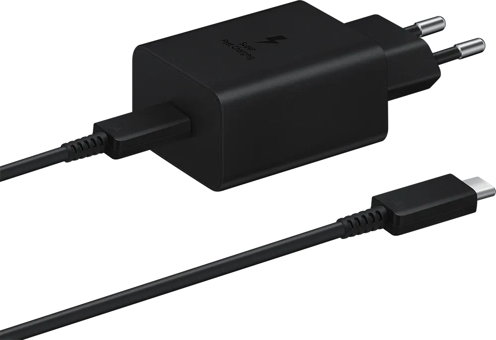 Samsung Super Fast Charger 45W, Type-C to Type-C, 5A, 1.8m Cable, Black ...
