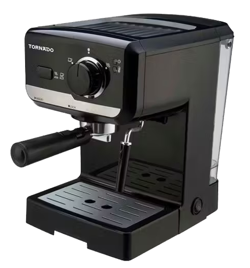 Tornado Espresso Machine, 1140 Watt, 15 Bar, 1.25 Liter, Black, TCM ...