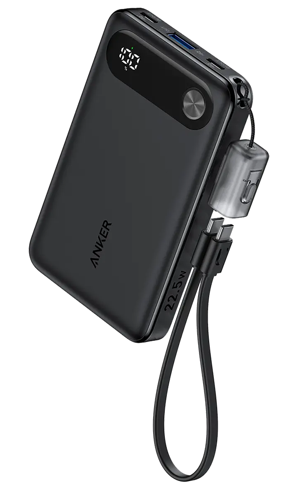 Anker Portable Power Bank, 10000mAh, 22.5W, Digital Display, Black, A1257 Elghazawy Shop