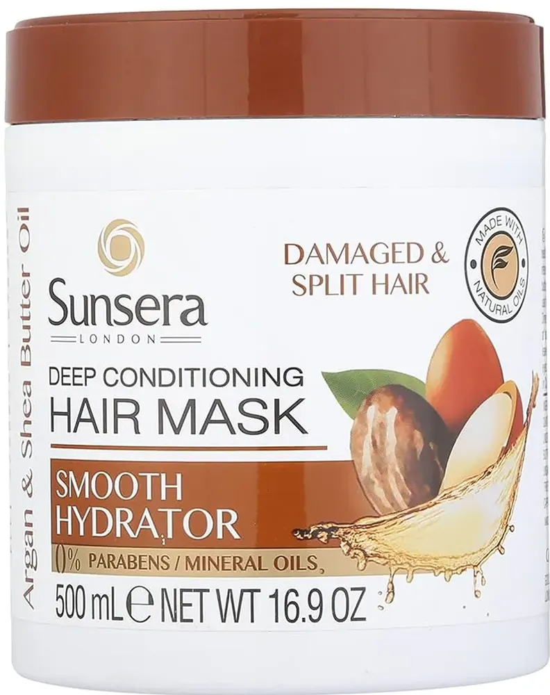 Sunsera Deep Conditioning Hair Mask With Argan & Shea Butter Oil, 500ML ...