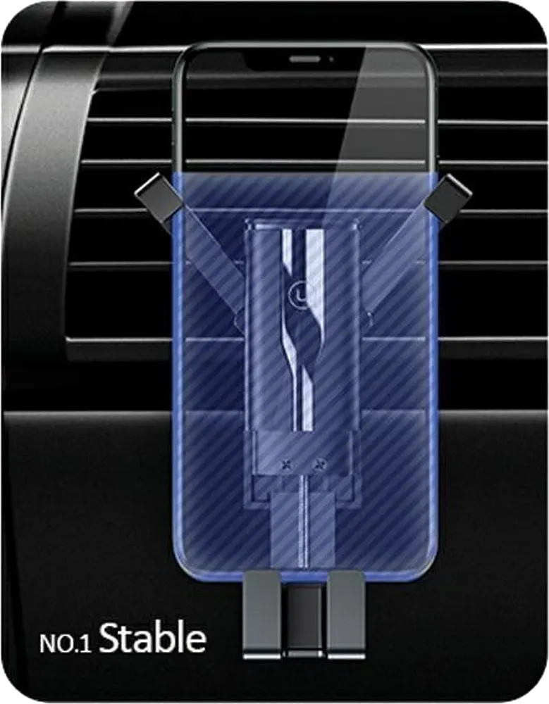 USAMS Car Phone Holder, Retractable, 360° Rotating, Aluminum, Black ...