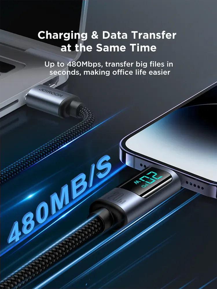 Joyroom Fast Charging and Data Transfer Cable, 2.4A, 1.2m, USB-A to ...