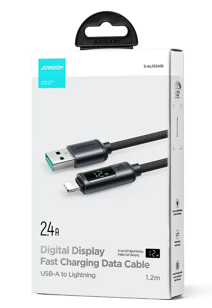 Joyroom Fast Charging and Data Transfer Cable, 2.4A, 1.2m, USB-A to ...