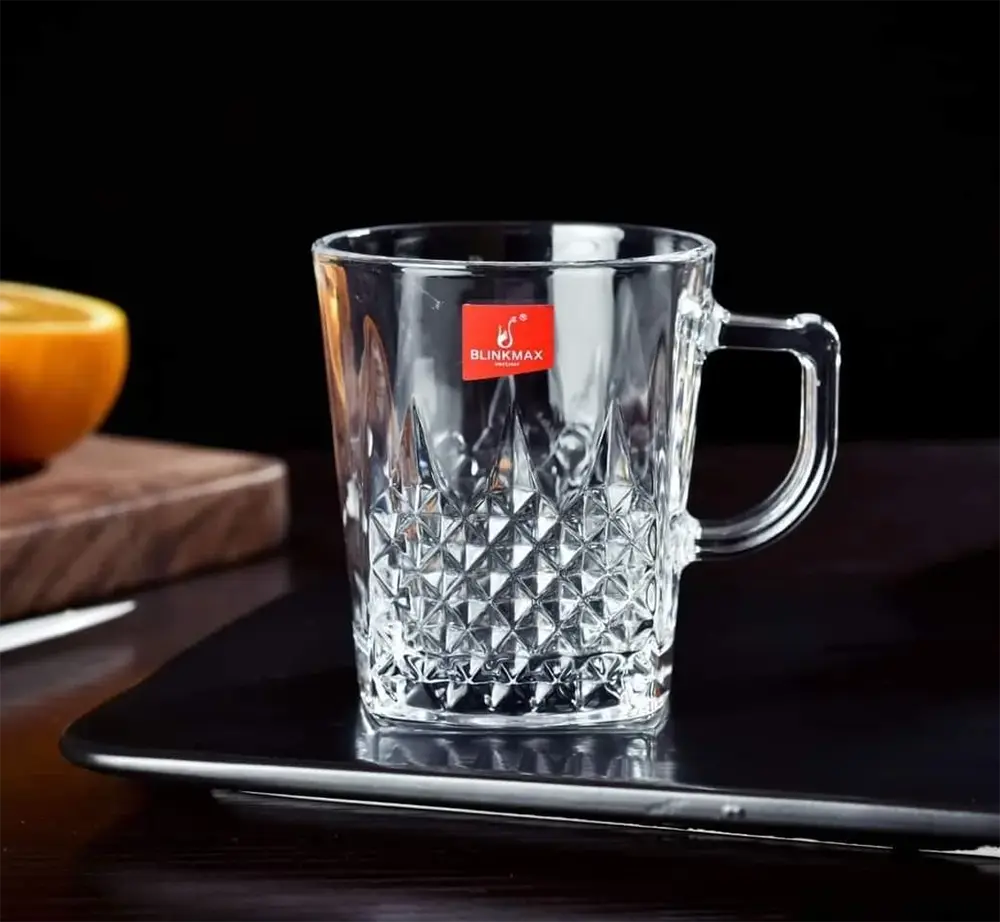 Blinkmax Glass Mug Set, 6 Pieces, 260ml Capacity, Clear Color, Model ...