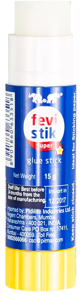 Fevi White Glue Stick, 15 gm, Blue Design Elghazawy Shop